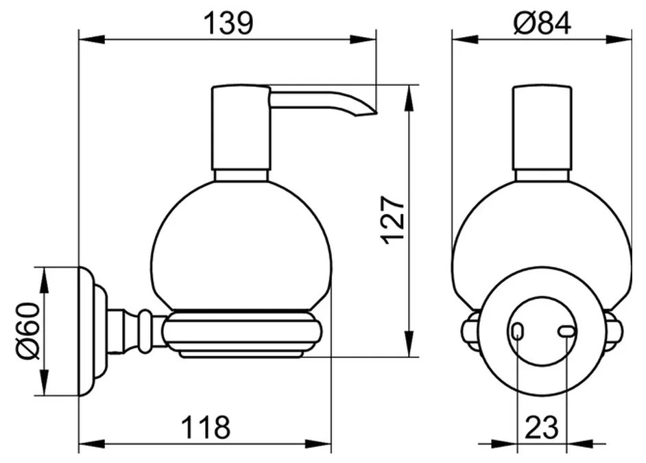 Keuco Astor - Dávkovač tekutého mýdla s držákem a pumpičkou 250 ml, chrom 02153019000