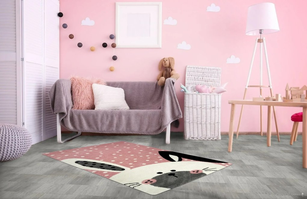 Vopi koberce Dětský koberec Kiddo F0131 pink - 80x150 cm