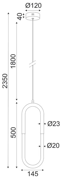 ACA DECOR LED závěsné svítidlo VENUS 8W/230V/3000K/560Lm/IP20, barva chromu