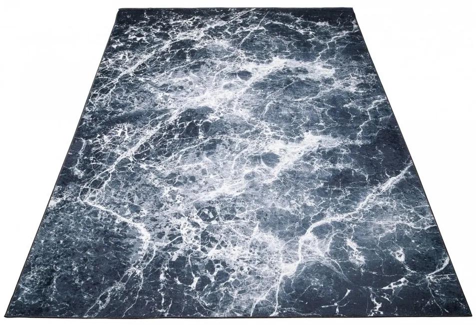 Tmavý módní koberec s abstraktním vzorem Šířka: 80 cm | Délka: 200 cm