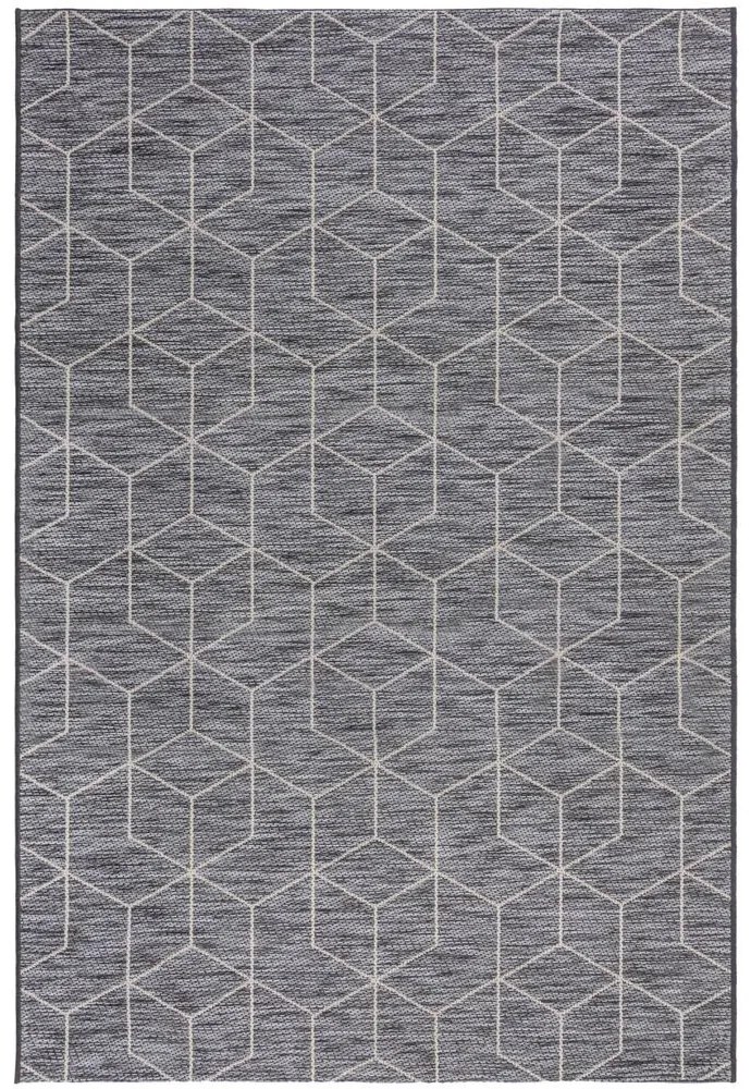 Flair Rugs koberce Kusový koberec Lipari Napoli Black – na ven i na doma - 120x170 cm