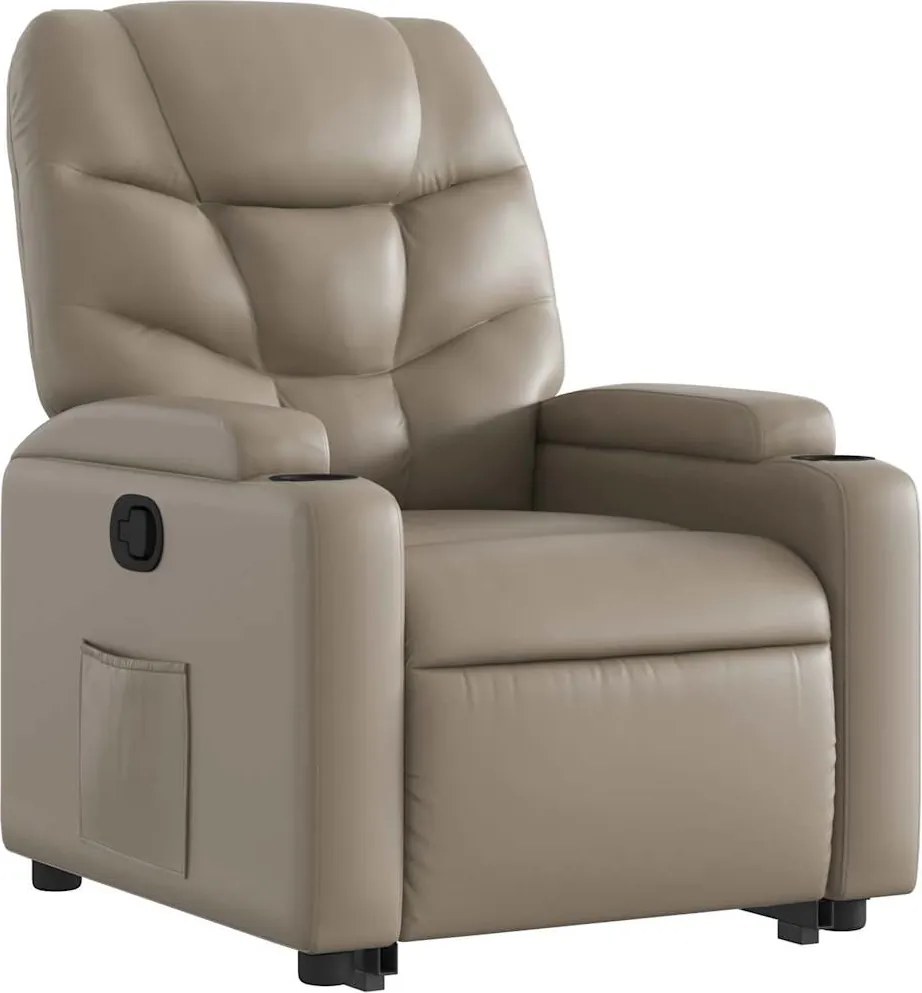 Zvedací polohovací křeslo cappuccino umělá kůže 3204664