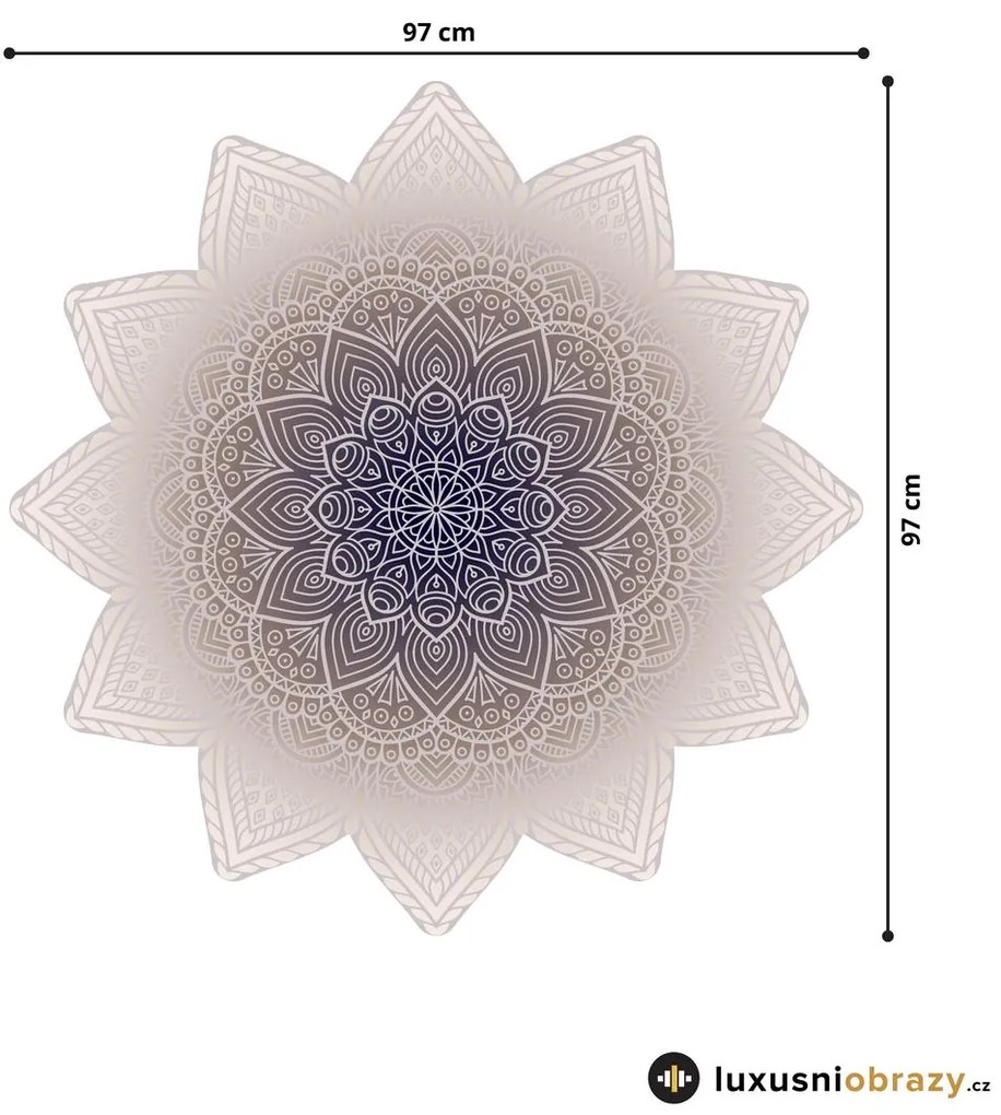 Samolepky na zeď – Mandala béžovo-hnědá