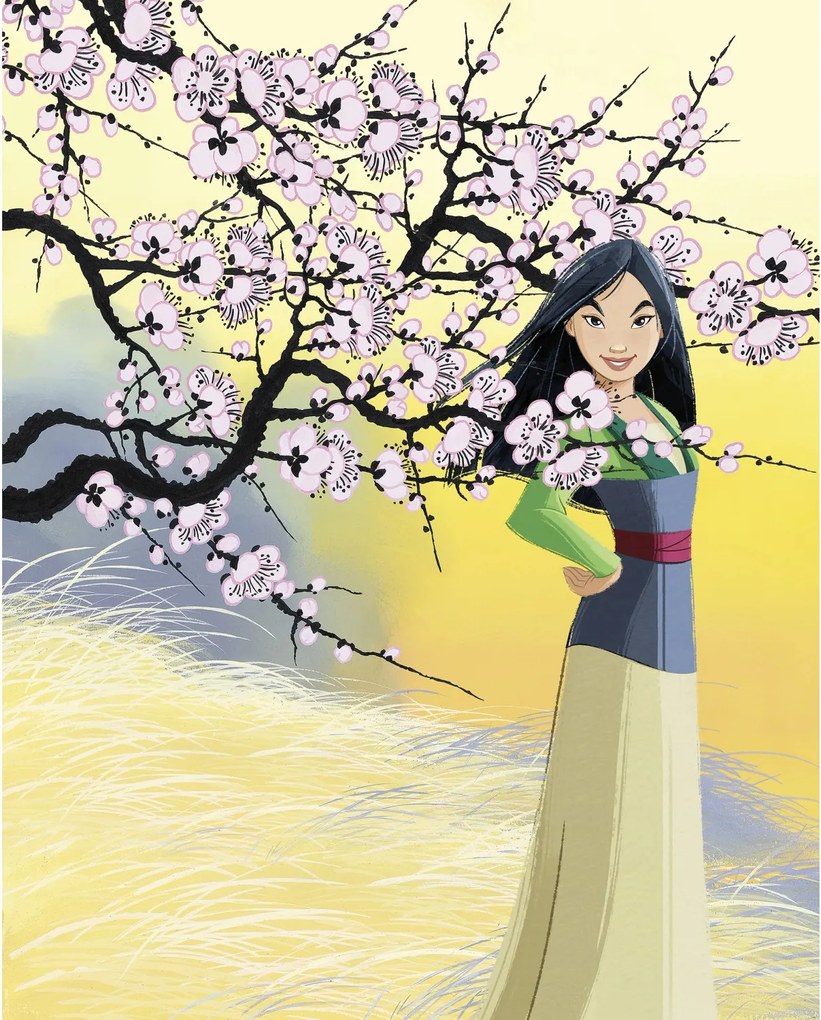Komar Vliesová fototapeta Disney Mulan Cherry Blossoms 200 x 250 cm