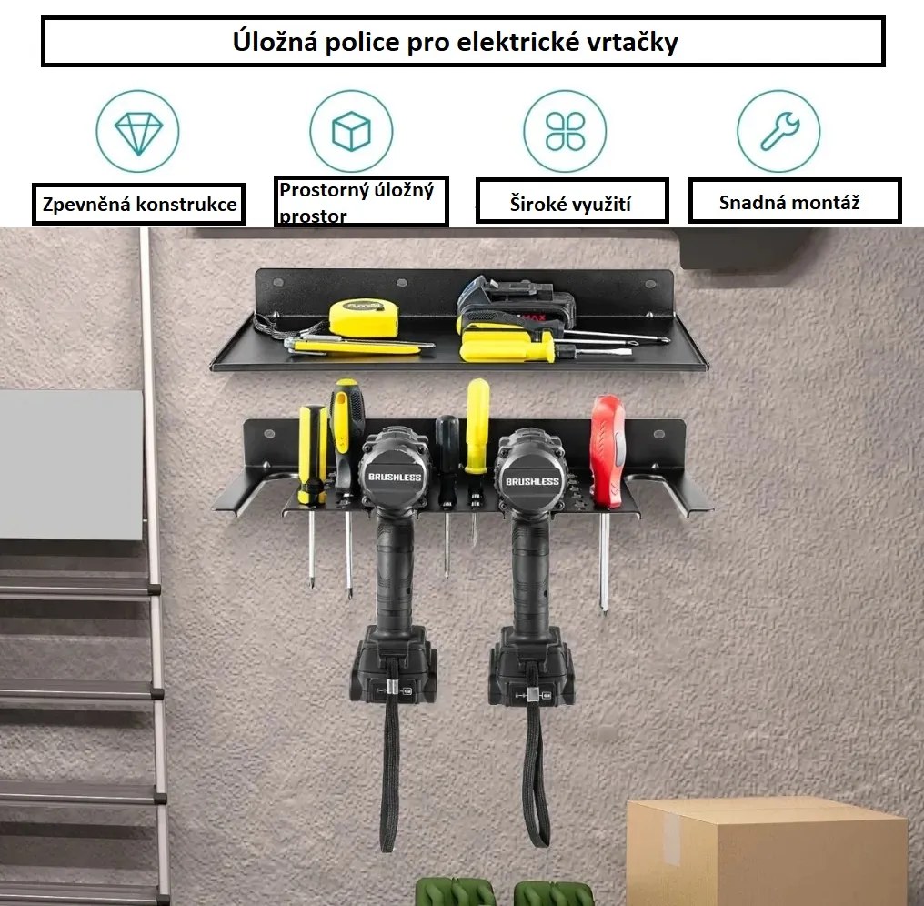 Dílenský organizér elektrického nářadí, nástěnný TA10012