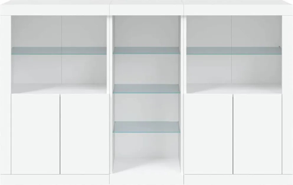 Příborník s LED osvětlením bílý 162 x 37 x 100 cm 3209170