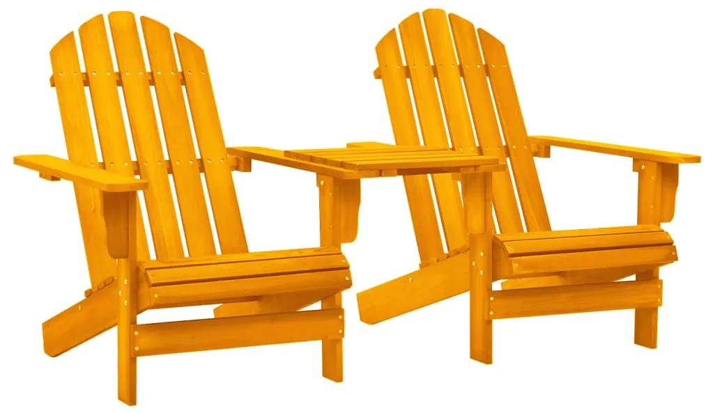 315898 vidaXL Zahradní židle Adirondack masivní jedlové dřevo oranžová