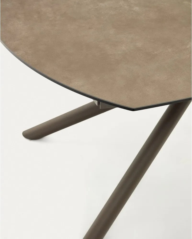 Rozkládací jídelní stůl s přídavnou deskou s keramickou deskou 100x130 cm Yodalia – Kave Home