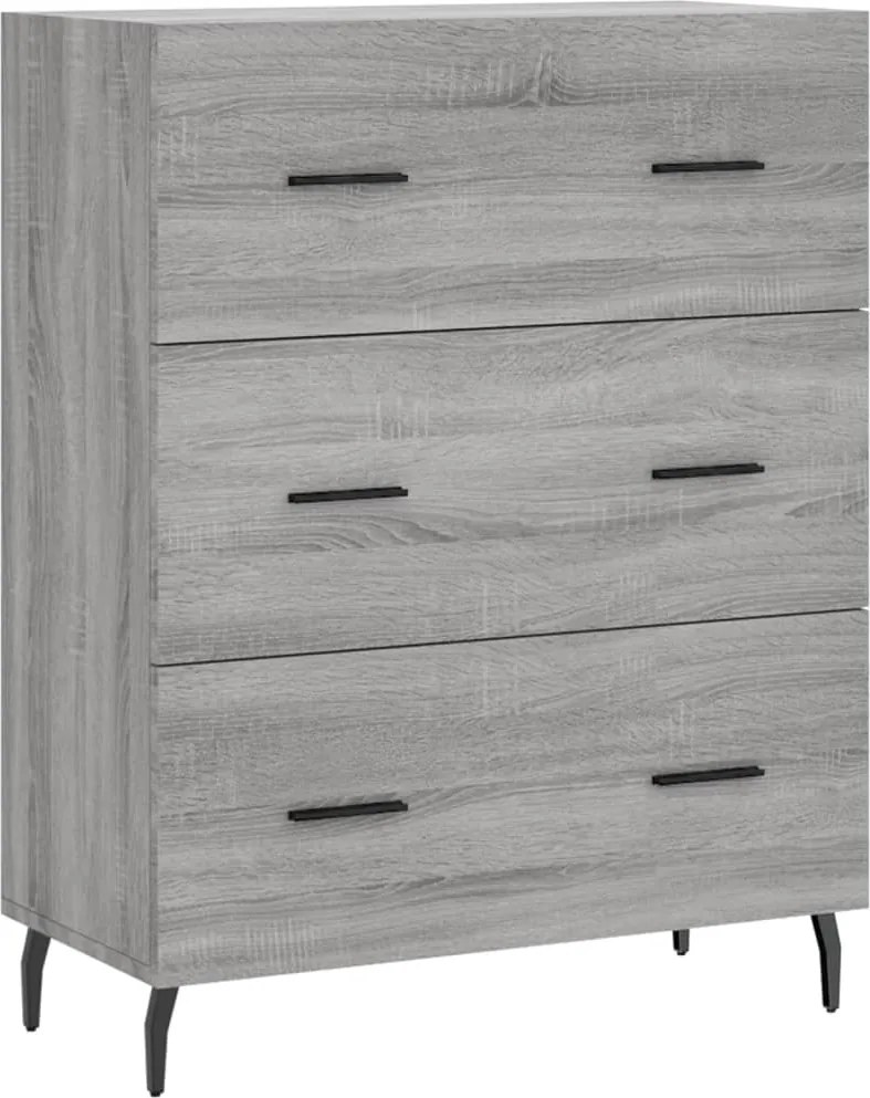 Skříň highboard šedá sonoma 69,5 x 34 x 180 cm kompozitní dřevo 3189403