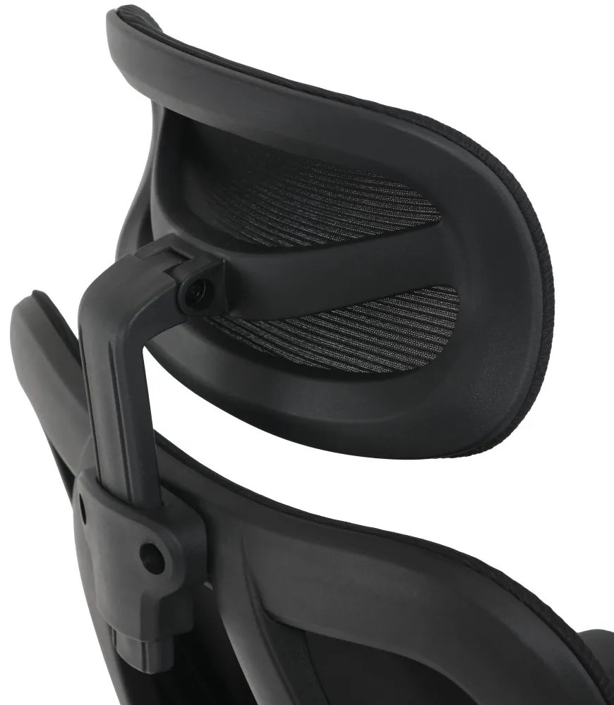 Kancelářská ergonomická židle LUMOS — síť / látka, černá