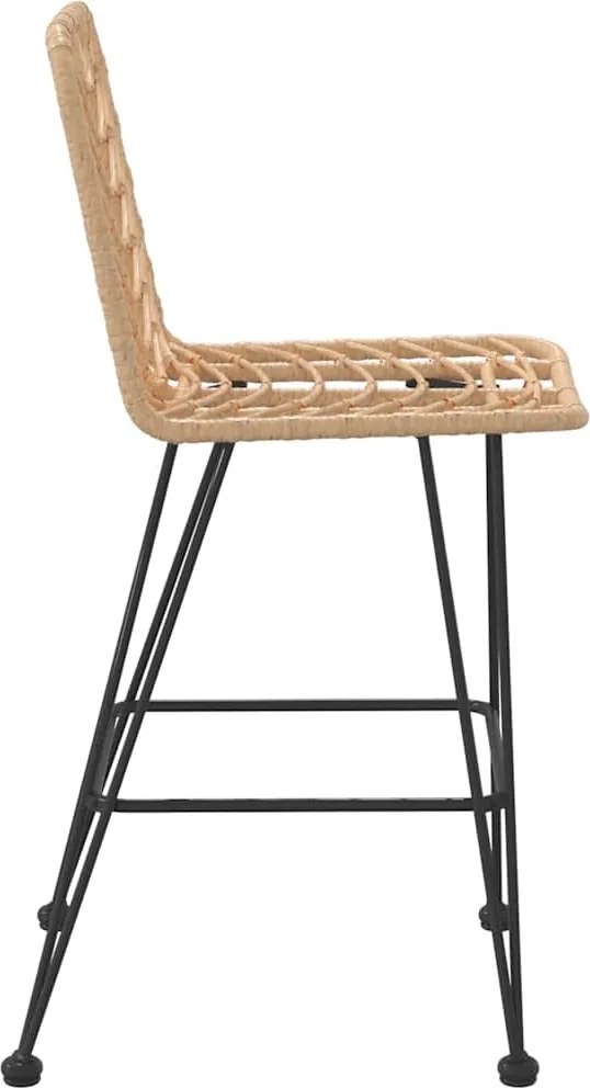 Barové stoličky 2 ks 45 x 56 x 103,5 cm PE ratan a ocel 319430