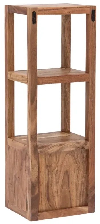 furniture-nabytek.cz - Masivní koupelnová závěsná skříňka Sidora z akácie, lakovaná, hnědá – 31×25×90 cm
