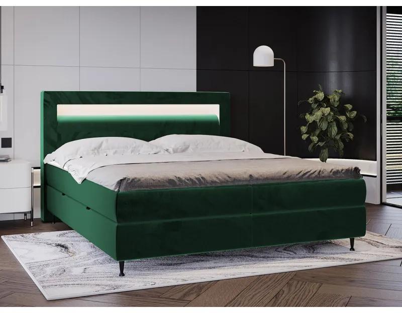 Kontinentální postel s osvětlením Eurybia, Rozměr postele: 180 x 200 cm, Potah: Fresh 13