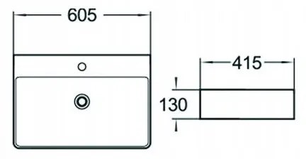 Umyvadlo na desku MEXEN BENITA