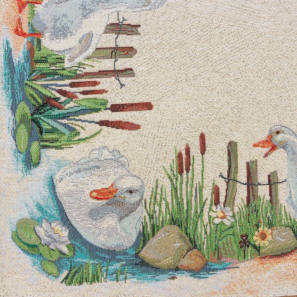 GOBELÍNOVÝ UBRUS GOOSE 100X100 CM VZOROVANÁ