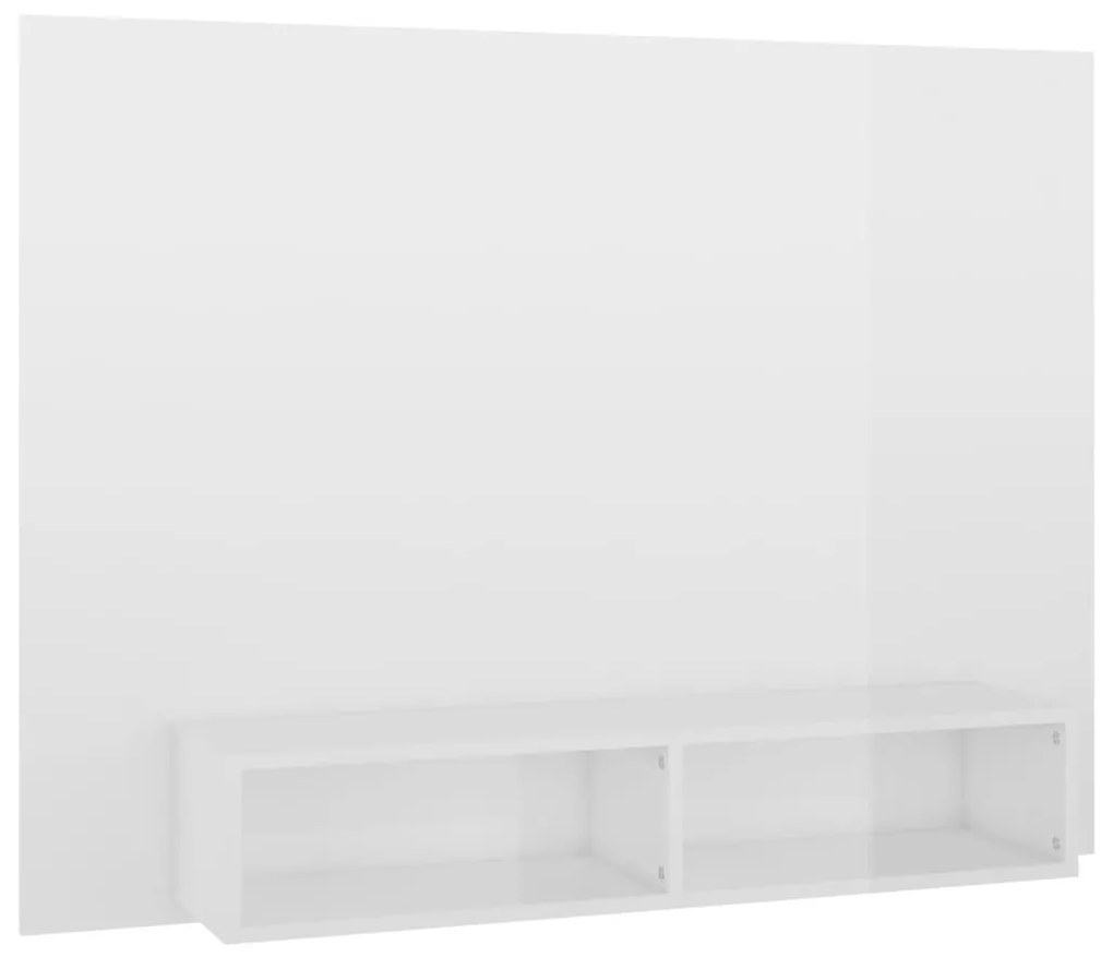 vidaXL Nástěnná TV skříňka bílá vysoký lesk 120x23,5x90 cm dřevotříska