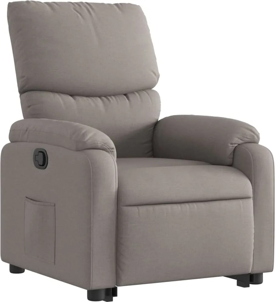 Zvedací polohovací křeslo taupe textil 3204832
