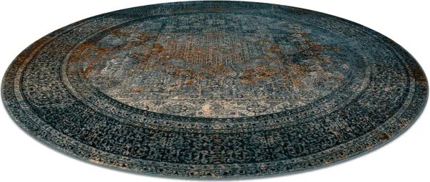Koberec OMEGA MAMLUK tmavě modrý / hnědý kruh