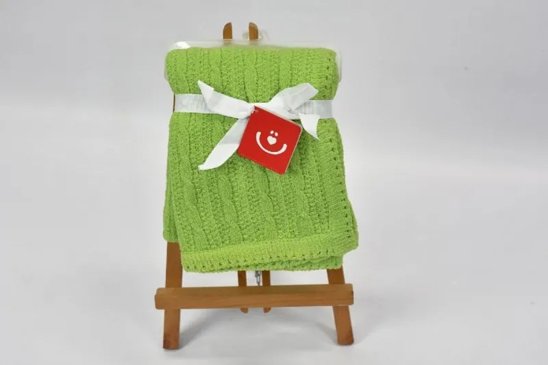 Pletená deka 76 x 102 cm - 5 zelená