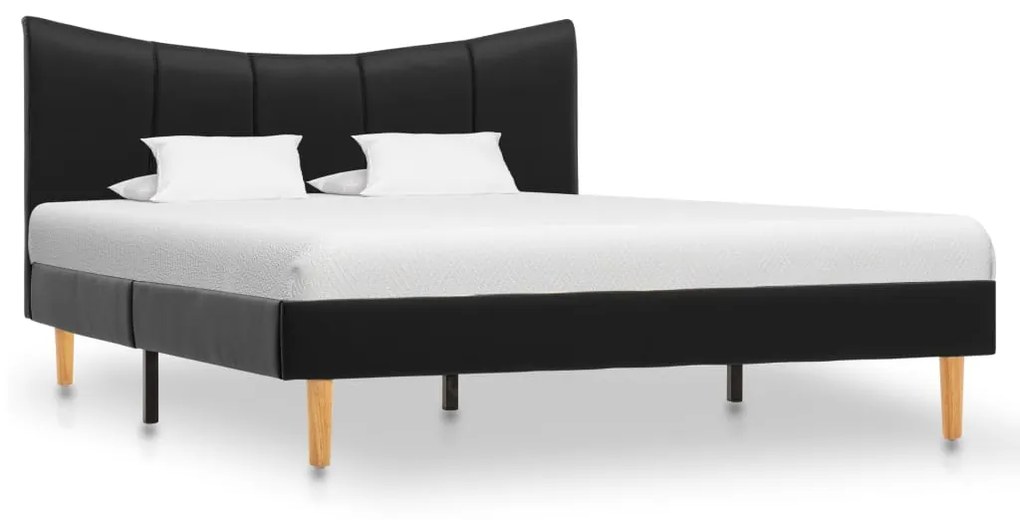 288517 vidaXL Rám postele černý umělá kůže 120 x 200 cm