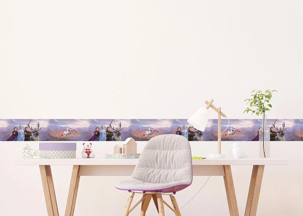 Dětská samolepící bordura na zeď Disney Ledové království | 5 m x 9.7 cm | DWBD8159