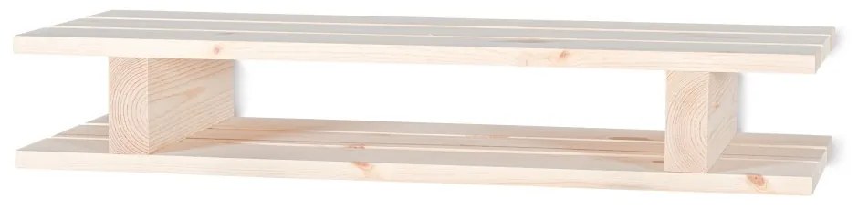 ČistéDřevo Dřevěná polička paleta - 60 x 23,5 x 10 cm