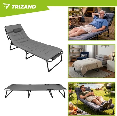 Skládací zahradní lehátko 192x68x28cm Trizand