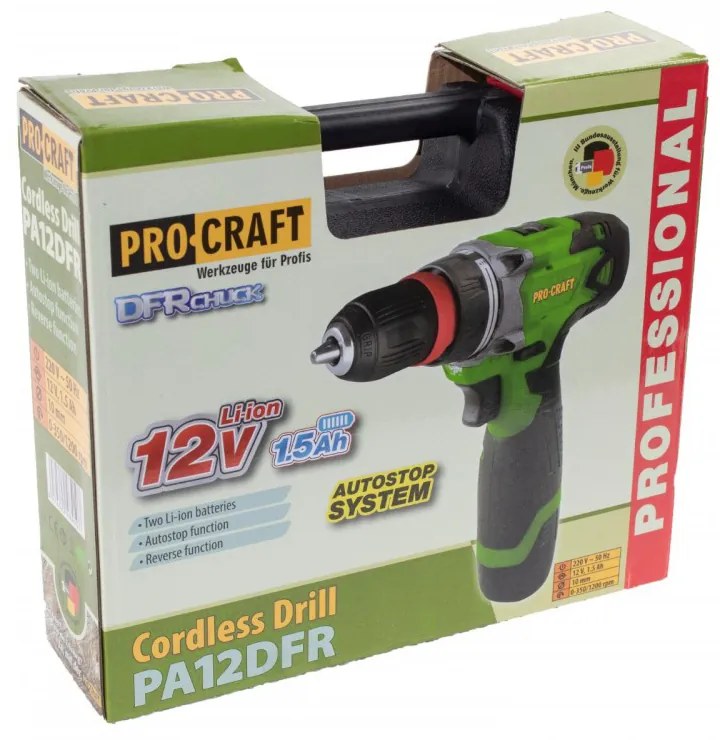 Aku vrtací šroubovák Procraft PA12DFR | PA12DFR