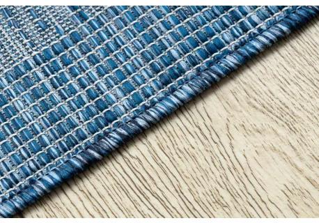 koberec SISAL PATIO 3071 řecký ploché tkaní tmavě modrý / béžový velikost 175x270 cm | krásné koberce cz