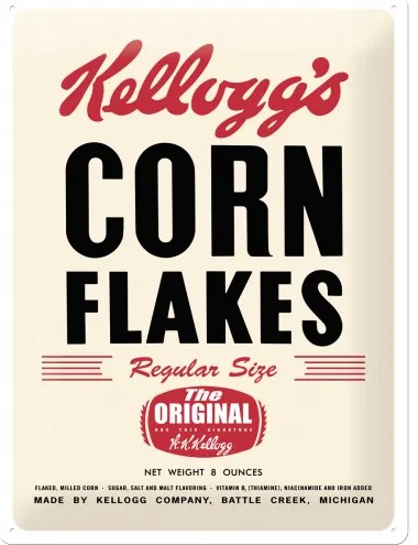 Postershop Plechová cedule - Corn Flakes 40x30 cm