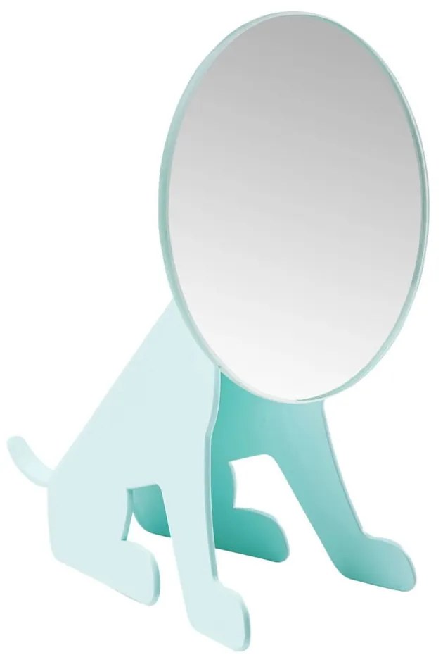 Mentolově modré stolní zrcadlo Kare Design Dog