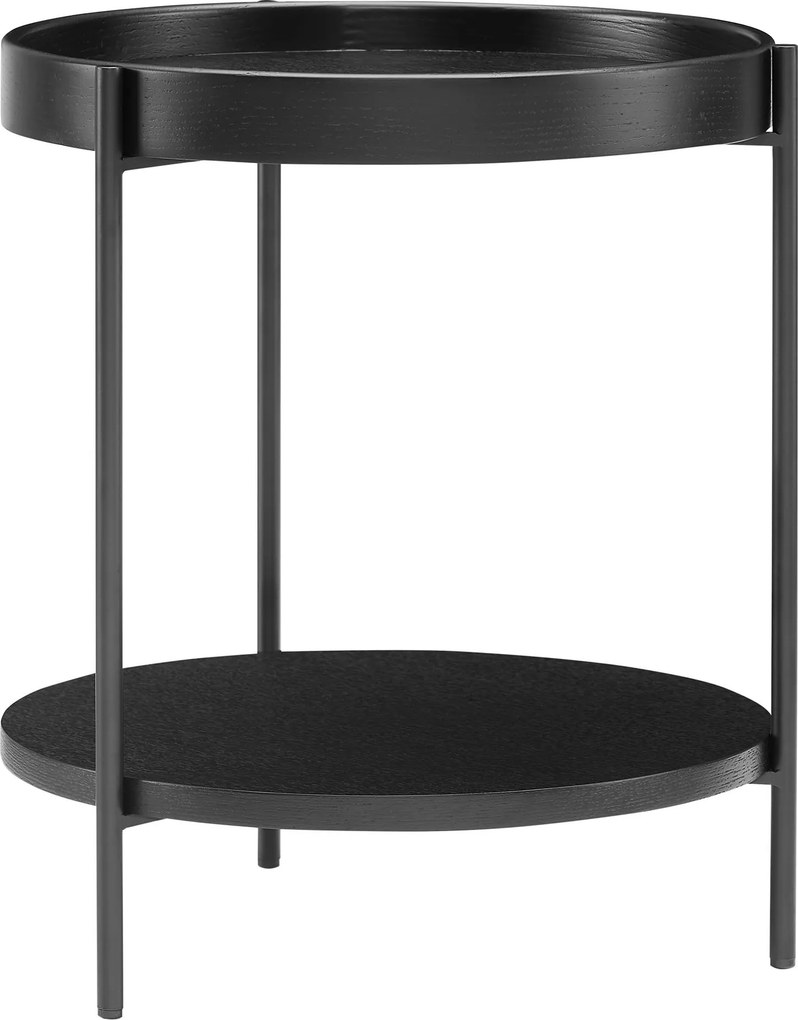 XXXLutz ODKLÁDACÍ STOLEK, černá, kompozitní dřevo, 44/49 cm Livetastic - Online Only konferenční stolky - 001769013004