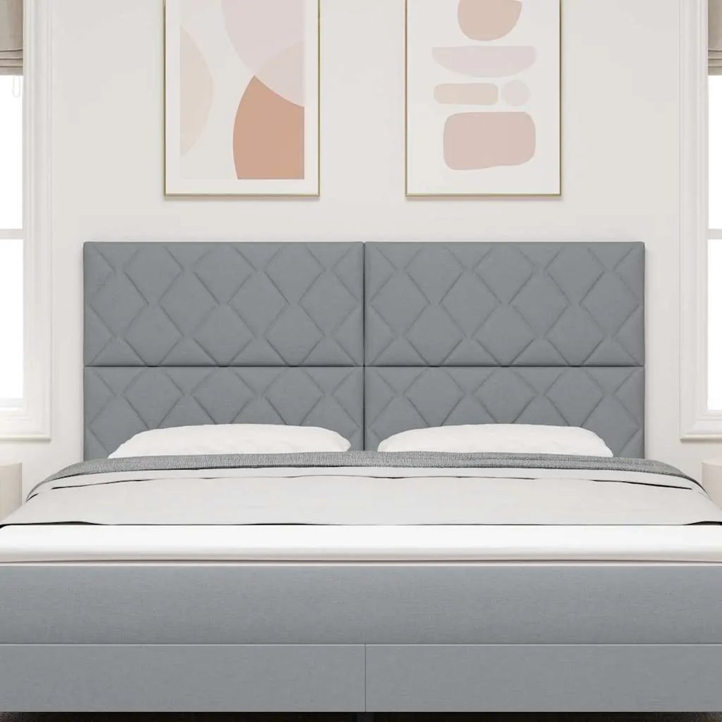 Čelo postele Světle šedá 180 cm textil 3337938