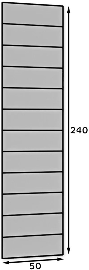 Eltap Čalouněný panel Quadratta 50x240 cm Materiál a barva: Monolith 63 - růžová