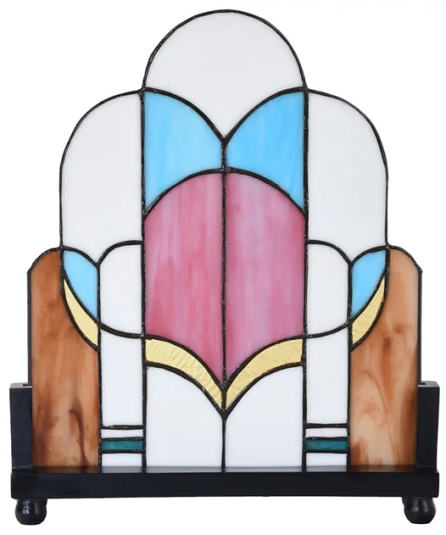 Tiffany skleněný panel stojící – 30x3x25 cm