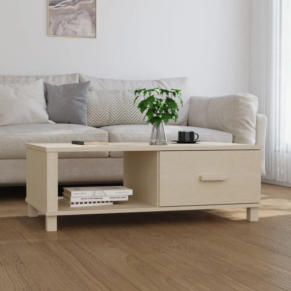 Konferenční stolek HAMAR medově hnědý 100x55x35 cm borovice 340452