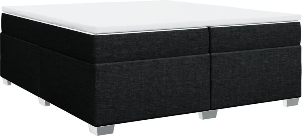 Box spring postel s matrací černá 200x200 cm textil 3285160
