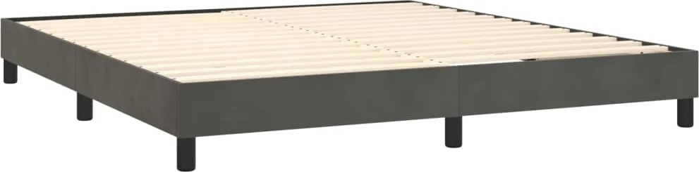 Box spring postel s matrací tmavě šedá 180x200 cm samet 3141438