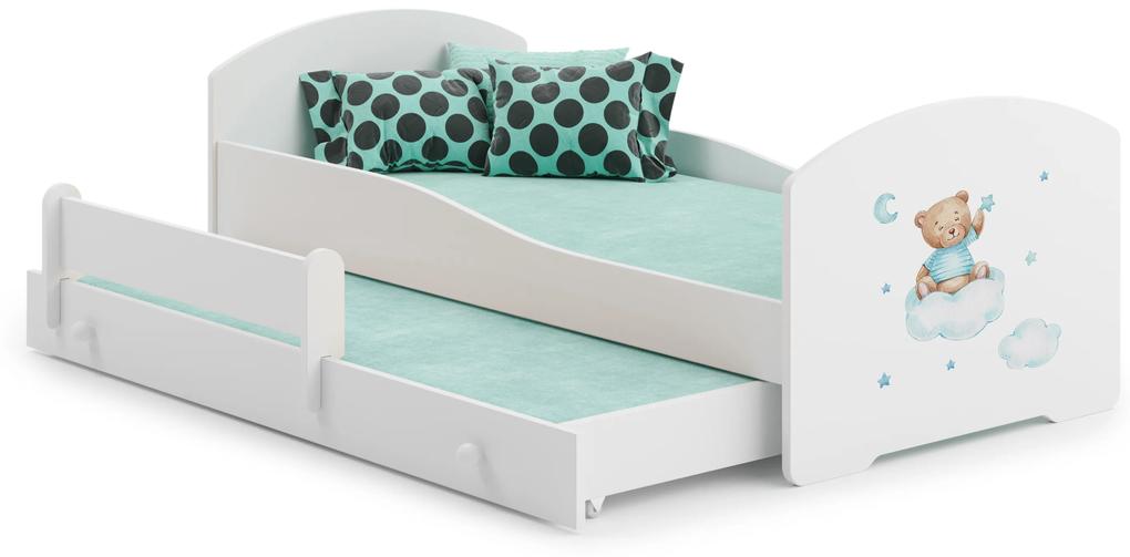 Dětská postel s matracemi PEPE II 160x80 Úložný prostor: Ne, Motiv: POLICEJNÍ VŮZ