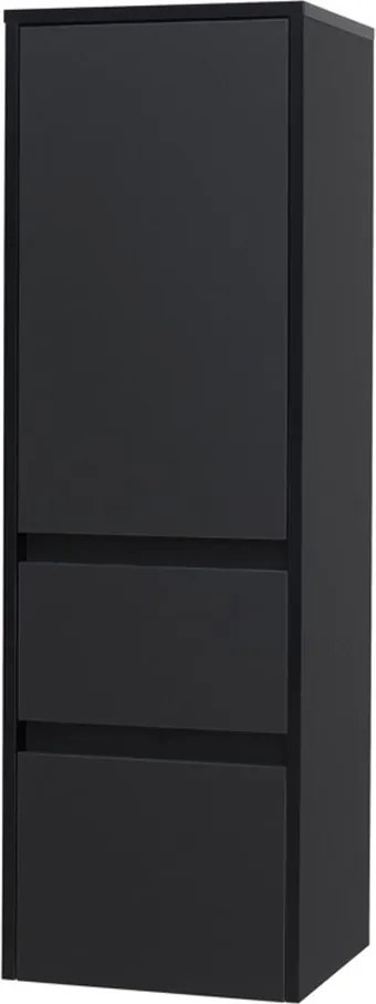Mereo Mereo, Opto, koupelnová skříňka vysoká 125 cm, levé otevírání, bílá, dub, bílá/dub, černá, CN944L
