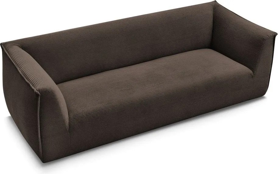 Hnědá manšestrová pohovka 242 cm Giorgia – Bobochic Paris