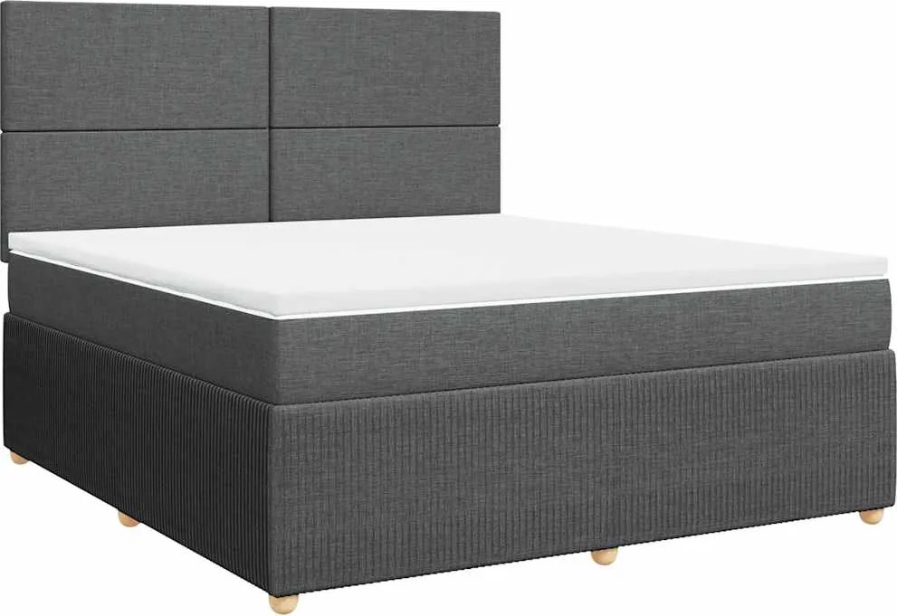 Box spring postel s matrací tmavě šedá 180x200 cm textil 3292129