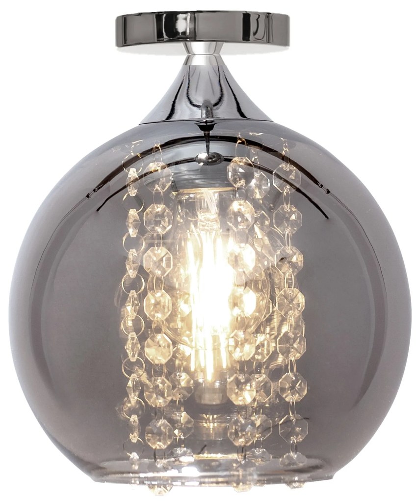 Toolight - Závěsné zrcadlové svítidlo s křišťály 1xE27 60W APP599-1C, chromová, OSW-09671