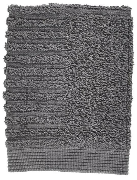 Šedý bavlněný ručník Zone Classic, 30 x 30 cm