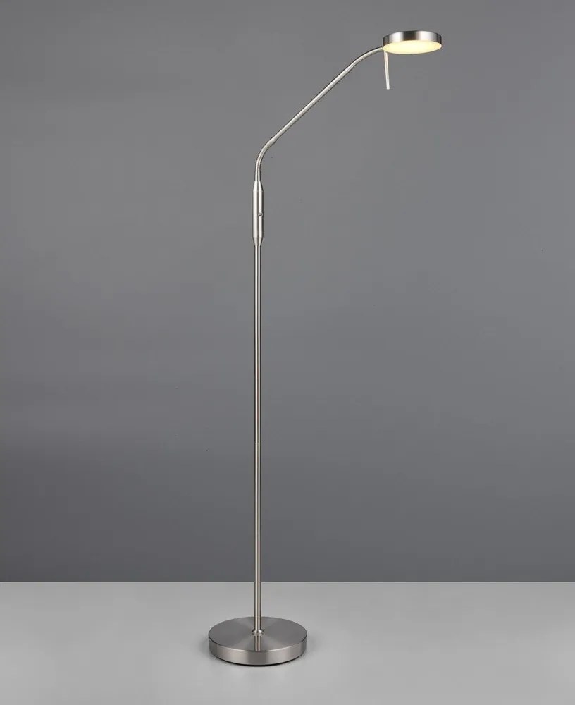 LED stojací lampa ve stříbrné barvě (výška 160 cm) Moreno – Reality