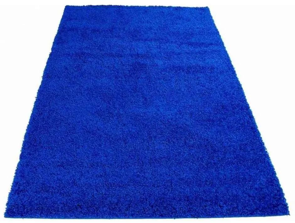 Kusový koberec Shaggy vlas 50 mm tmavě modrý, Velikosti 120x170cm