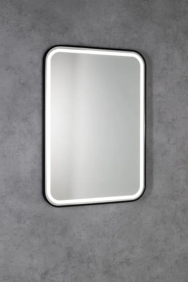 Sapho CETIS zrcadlo s LED osvětlením 60 x 80 cm černá mat CT080