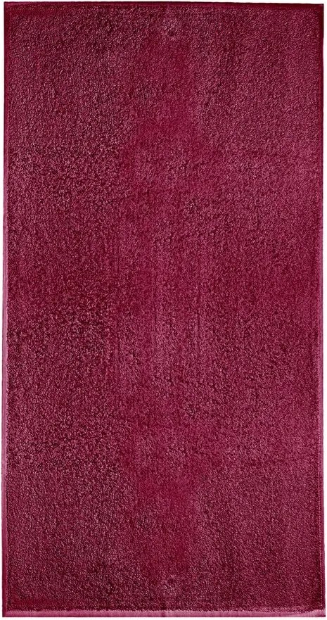 MALFINI Osuška bez bordury Terry Bath Towel - Marlboro červená | 70 x 140 cm