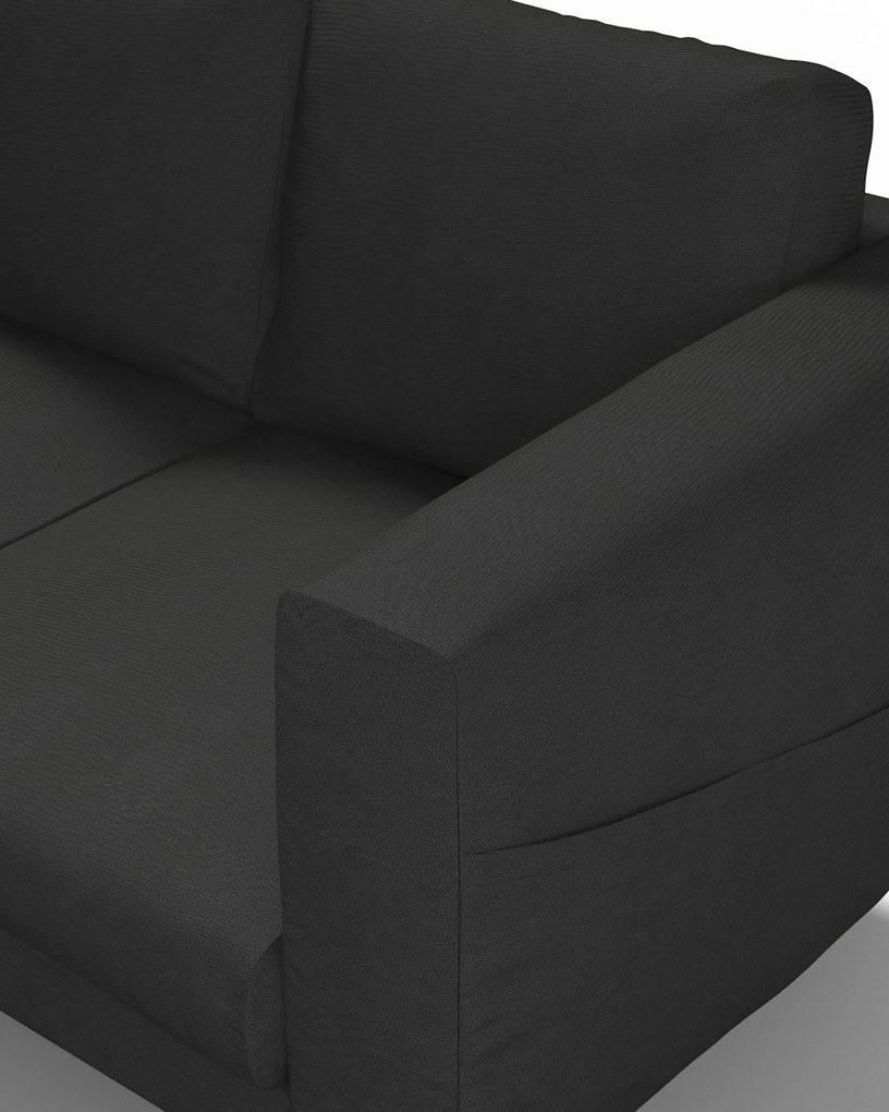 Potah na pohovku IKEA Norsborg 2-místná barva černá látka pletený vzor