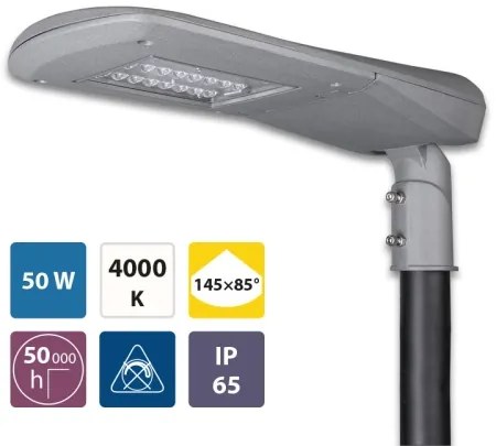 LED svítidlo veřejného osvětlení McLED Street 50W 4000K neutrální bílá ML-521.003.09.0